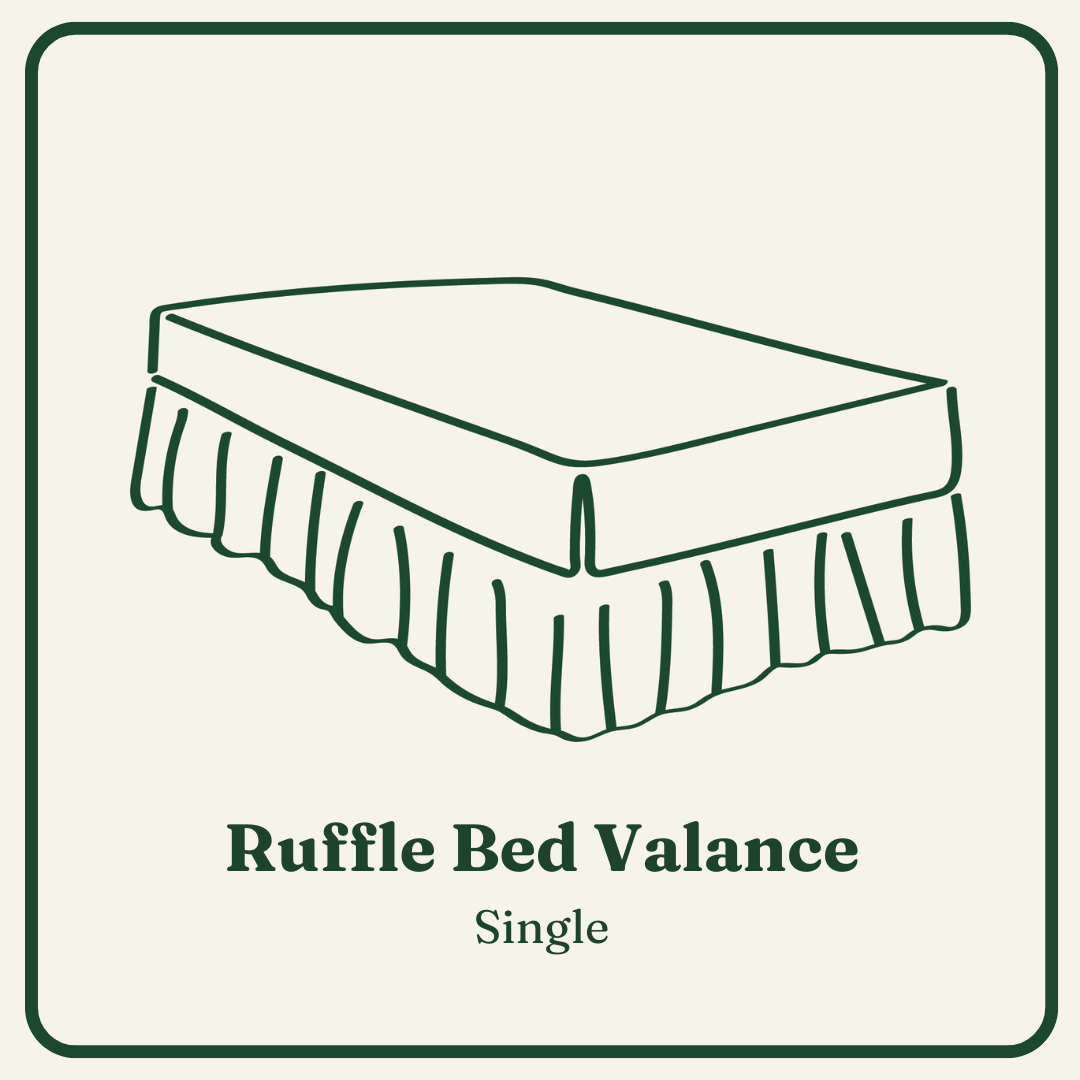Ruffle Bed Valance - Single – Ooty Designs