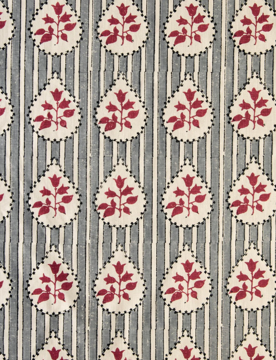 Pan Patta Stripe - Berry & Grey – Ooty Designs